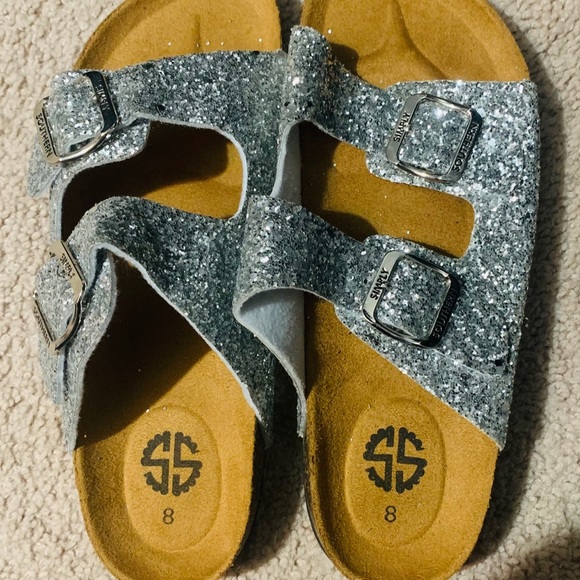 Simply Southern | Shoes | Glitter Slides | Poshmark